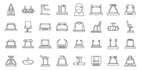 Premium Vector Vr Platform Icons Set Outline Vector Augmented Reality
