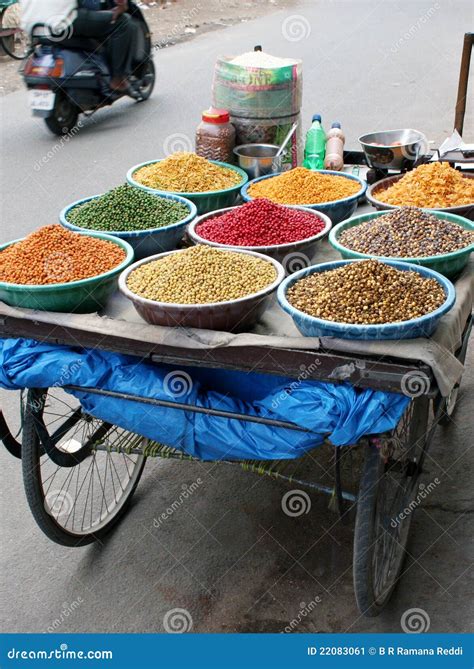 Indian Roadside Street Food Cart Stock Image Image Of Local Spice 22083061