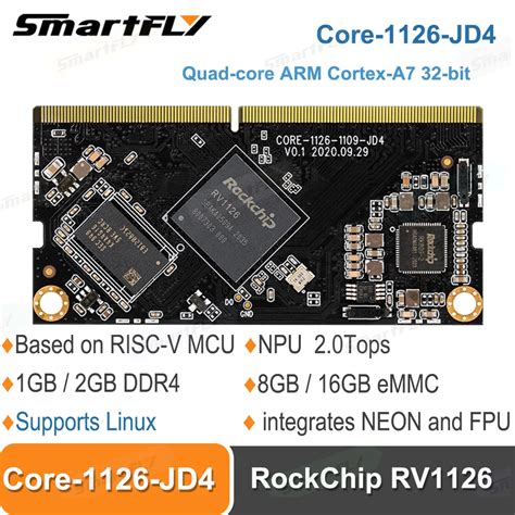 Smartfly Core 1126 Jd4 Npu 2 0tops Rockchip Rv1126 Integrates Neon And