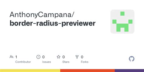 GitHub AnthonyCampana Border Radius Previewer
