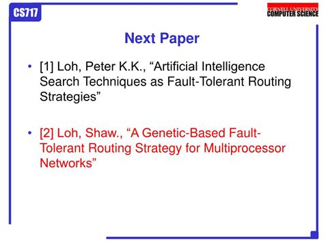 Ppt Application Of Ai And Ml Techniques To Fault Tolerant Routing