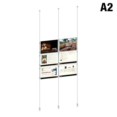 A2 Cable Displays 2 Sided Acrylic Frame And Cable Kits
