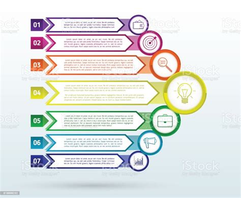 화살표와 함께 추상 Infographics 템플릿입니다 평면 디자인 요소 아이콘 및 텍스트 상자 0명에 대한 스톡 벡터 아트 및 기타 이미지 Istock