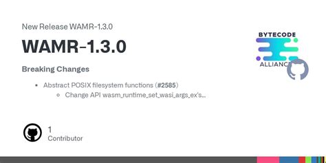 Wamr 130 Adds Support For Cosmopolitan Libc Rwebassembly