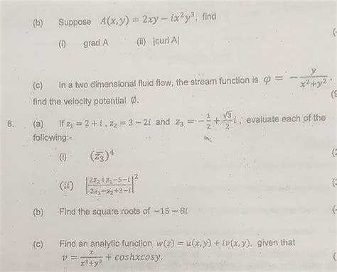 Solved Solve This Complex Variable Question With Detailed Chegg Com