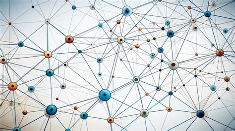 Abstract Network Of Connected Circles With Intertwined Lines A Visual Representation Of