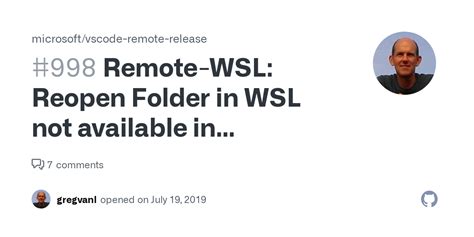 Remote Wsl Reopen Folder In Wsl Not Available In Command Palette If Already In Wsl · Issue 998
