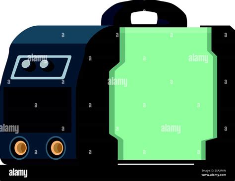 Flat Design Vector Of A Compact And Portable Generator For Emergency Power Supply Vector
