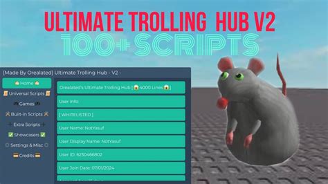 ULTIMATE TROLLING HUB V SCRIPT FE ROBLOX SCRIPTS SHOWCASE YouTube