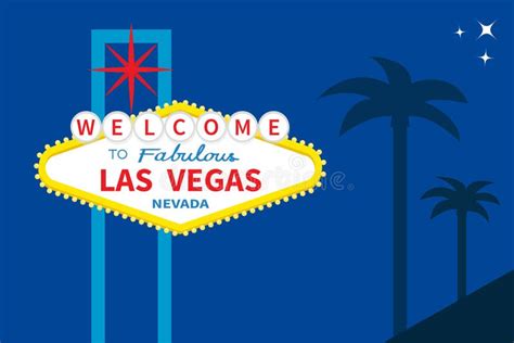 Welcome To Fabulous Las Vegas Sign Icon At Night Star Sparkle Nevada