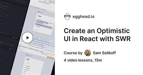 create an optimistic ui in react with swr