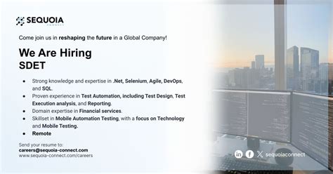 Sequoia Connect On Linkedin Remote Sdet 20243 Sequoia Connect