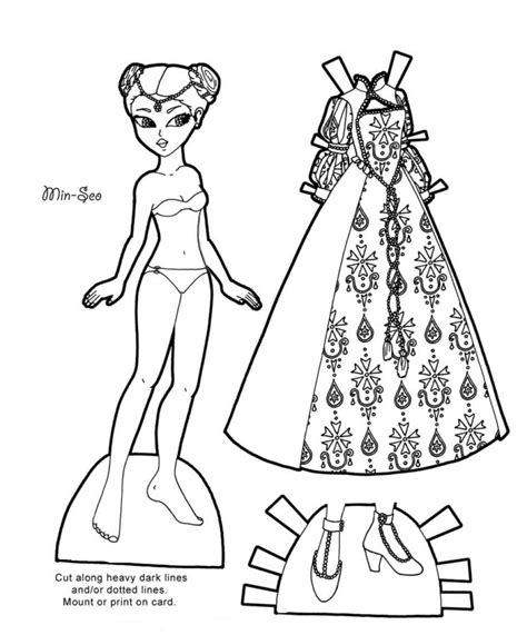 Desenhos De Boneca De Papel Para Colorir