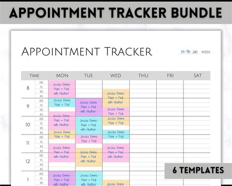 Appointment Template Excel