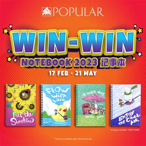 Now Till 21 Mar 2023 Popular Win Win Notebooks 2023 Contest