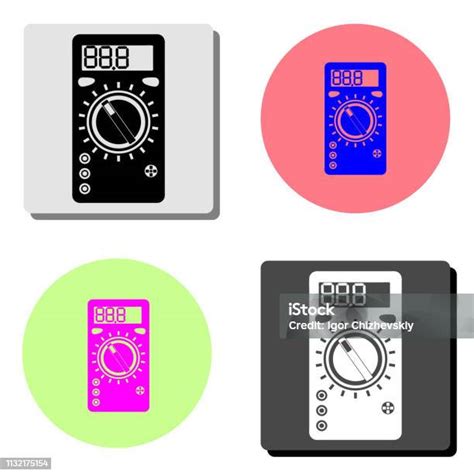 전압계 측정 전압 평면 벡터 아이콘 계기판 측정기에 대한 스톡 벡터 아트 및 기타 이미지 계기판 측정기 계측기 교정 과학
