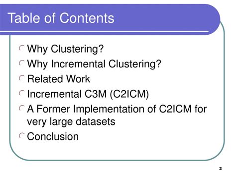 ppt very large scale incremental clustering powerpoint presentation