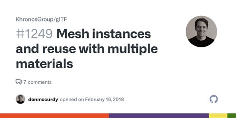 Mesh Instances And Reuse With Multiple Materials · Issue 1249