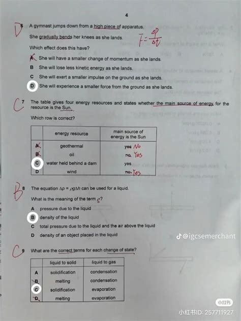 Igcse Physics Paper 2 M S R Igcse2024