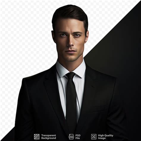 A Man In A Suit Stands In Front Of A Screen That Says The Companys Website Premium Ai