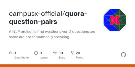 Quora Question Pairsinitialedaipynb At Main · Campusx Officialquora Question Pairs · Github