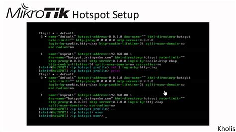 Setup Mikrotik Hotspot Via Terminal Youtube