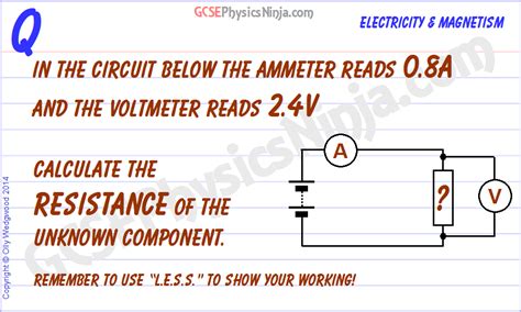 19 Resistance Calculation GCSEPhysicsNinja Com