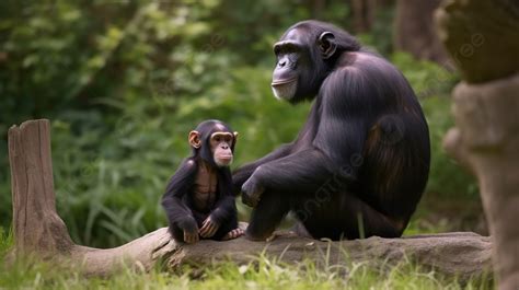침팬지는 어머니와 함께 침팬지 부모와 자식 고화질 사진 사진 대주교 배경 일러스트 및 사진 무료 다운로드 Pngtree