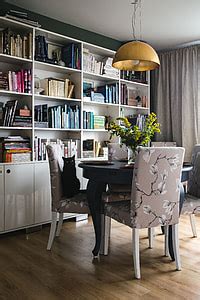 Royalty Free Photo Modern Dining Room With Blue Table Pickpik