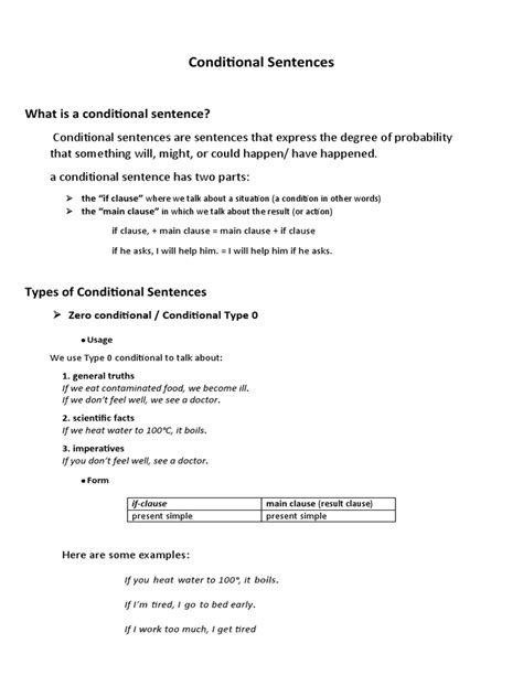 Conditional Sentences Download Free Pdf Verb Human Communication