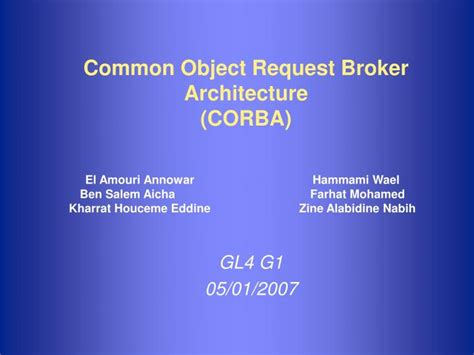 Ppt Common Object Request Broker Architecture Corba Powerpoint Presentation Id3504181