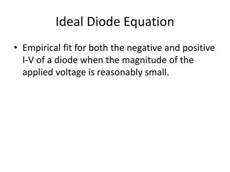 Ppt Ideal Diode Equation Powerpoint Presentation Free Download Id