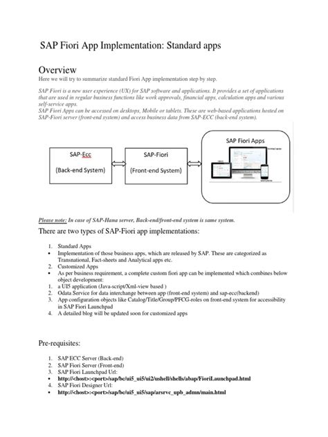 Sap Fiori App Implementation Standard Apps Pdf Mobile App Component Based Software Engineering