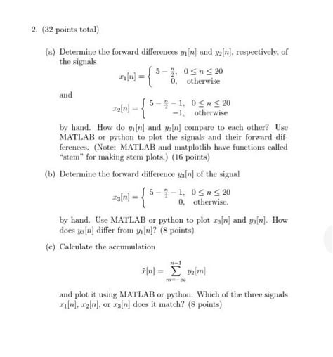 Solved A Deterunine The Forward Differences Y N And Chegg