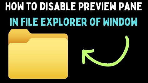 How To Disable Preview Pane In File Explorer Of Windows 11 Youtube