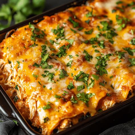 Easy Shredded Chicken Enchilada Casserole Recipe Mary Universe