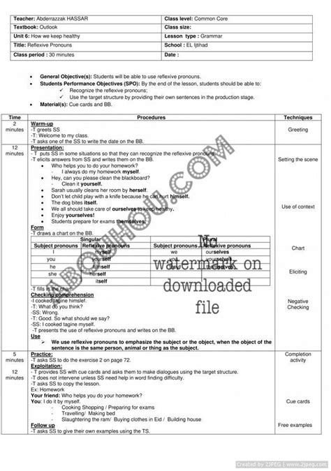 Cc Outlook Lp Comp3 Unit 6 Reflexive Pronouns C C