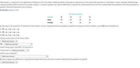 Gender Observed Frequencies Were As Follows Excel