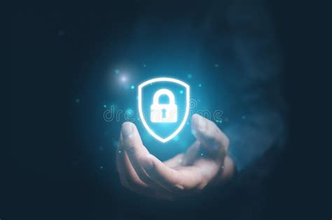 User With Privacy Security And Encryption Cybersecurity Concept Stock