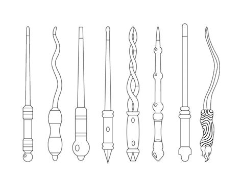Harry Potter Wand Coloring Pages And Coloring Book