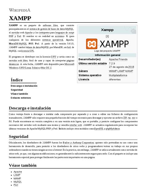xampp pdf php informática