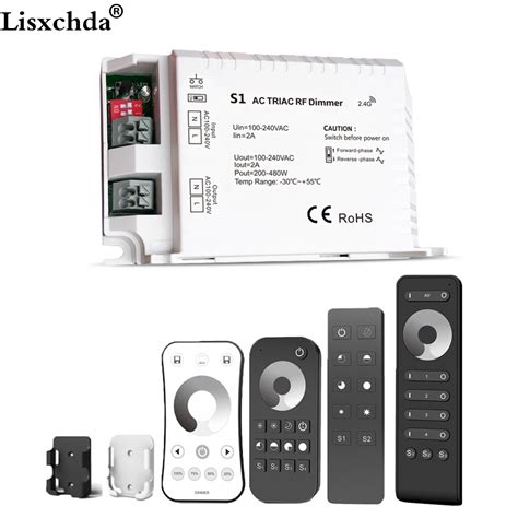 New Led Triac Dimmer 220V High Voltage 100V 240VAC 2A Trailing Edge Dimming 2 4G Wireless RF