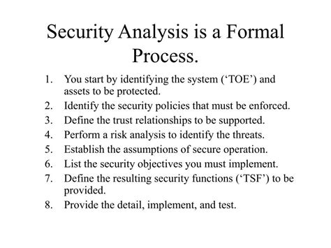 Ppt The Security Analysis Process Powerpoint Presentation Free Download Id4435625