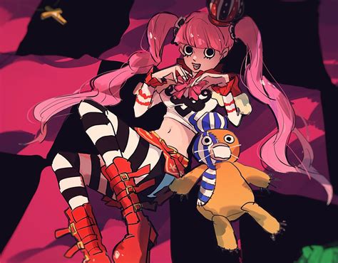 Perona One Piece Artist Request Girl Ass Black Eyes Breasts Crown Drill Hair