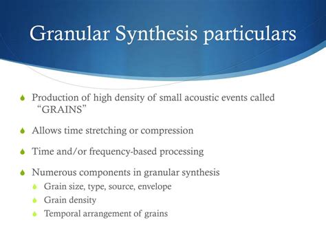 PPT Granular Synthesis An Overview PowerPoint Presentation Free Download ID 3857407