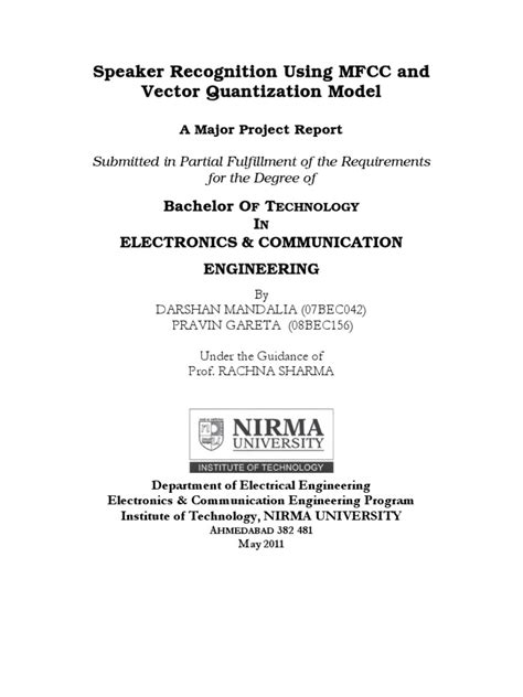 Speaker Recognition Using Matlab Pdf Speech Recognition Speech Synthesis