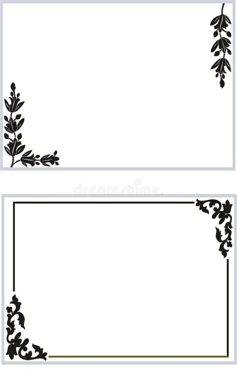 Floral Border Pattern Frame Design Vector Illustration Stock Illustration Illustration Of