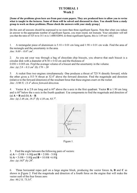 Tutorial 1 Wk 2 Tutorial Problems With Answers 1 Tutorial 1 Week 2 Some Of The Problems Given