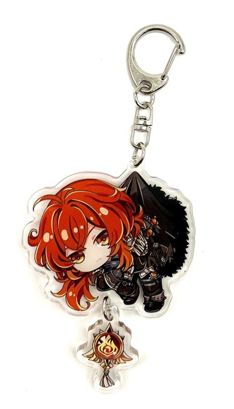 Чиби брелок Геншин Импакт брелок Дилюк купить с доставкой по выгодным ценам в интернет