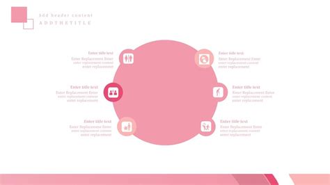 Pink Circle Diagram With Icons And White Background Google Slide Theme And Powerpoint Template